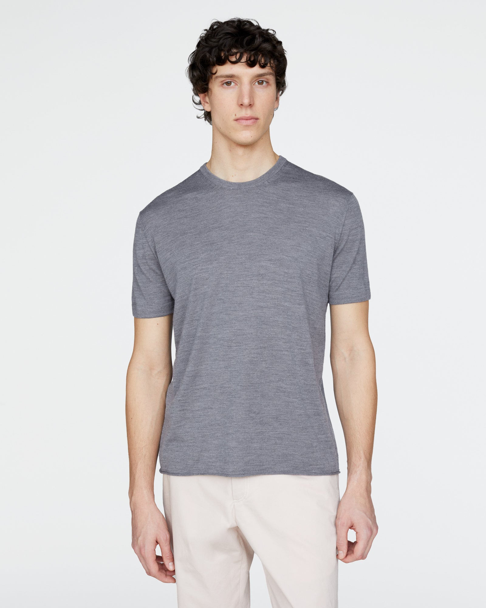 ATM ANTHONY THOMAS MELILLO men's extra fine merino wool crew neck t-shirt